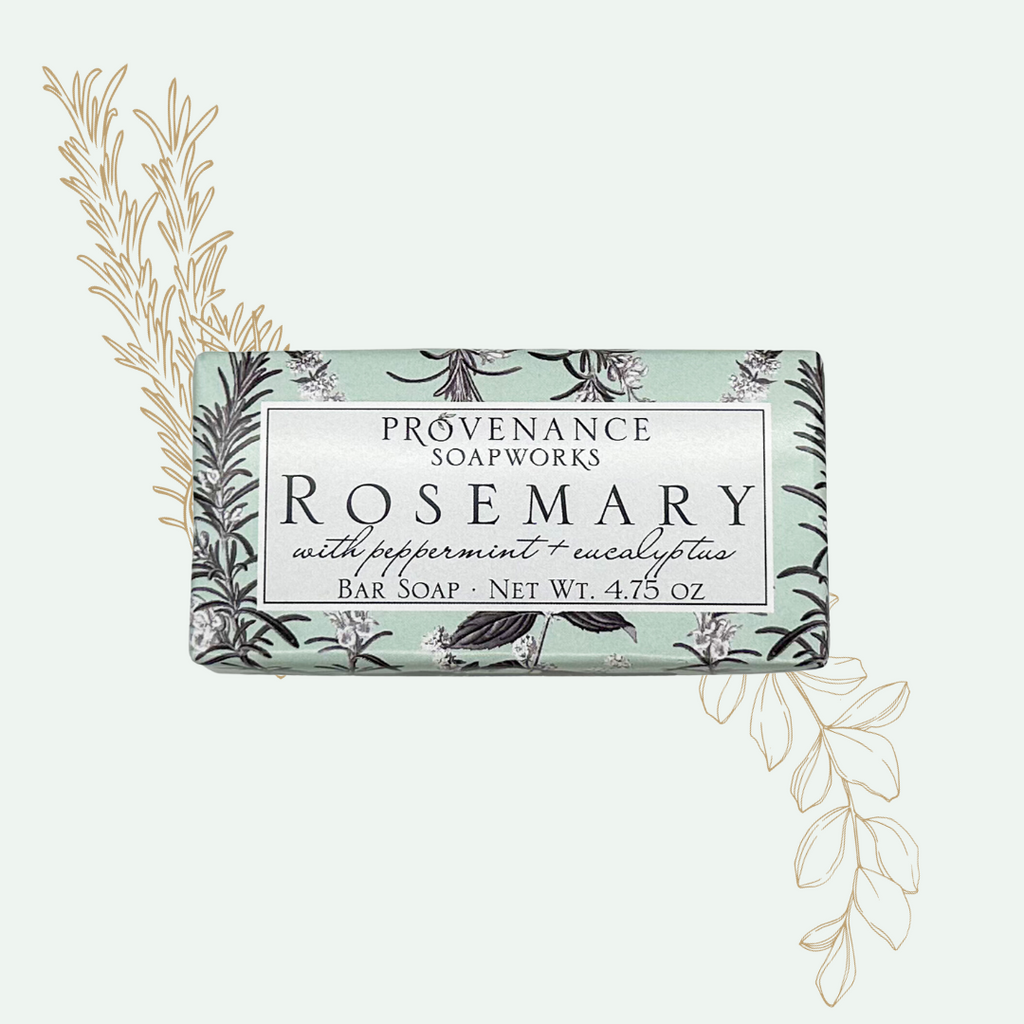 Rosemary with Peppermint & Eucalyptus Soap – Provenance Soapworks